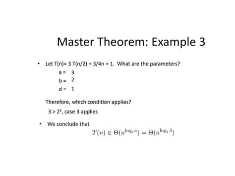 Master Theorem Daa Main Topic For Exampptx