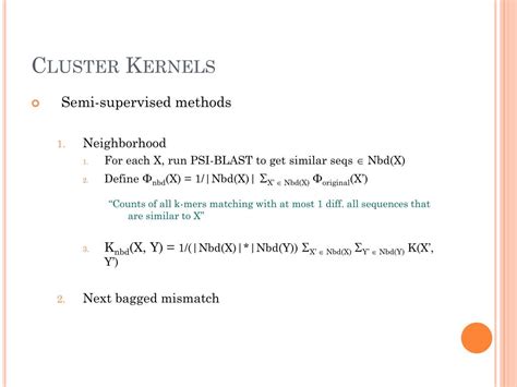Ppt Machine Learning For Protein Classification Kernel Methods