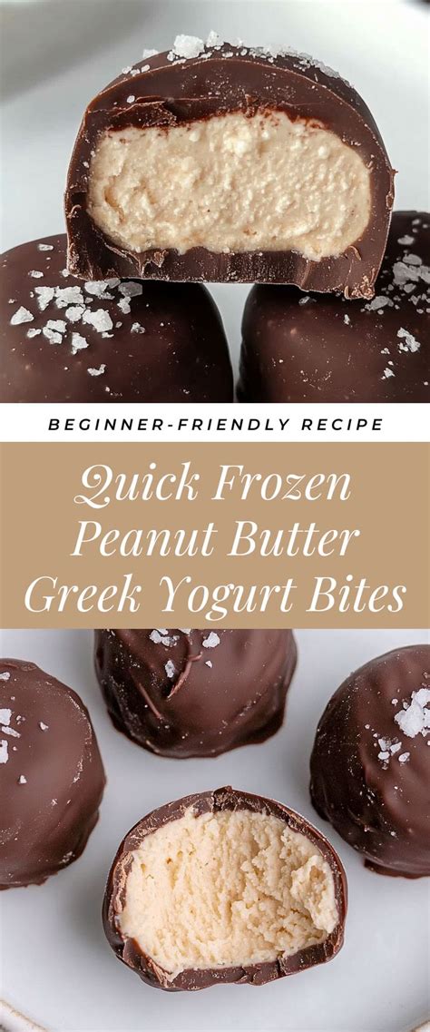 High Protein Frozen Peanut Butter Greek Yogurt Bites Recipe Healthy