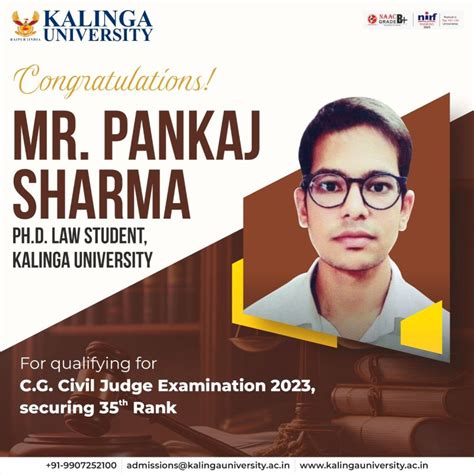 Kalinga University Raipur On Linkedin Kalingauniversity Successstory Phdlaw Congratulations