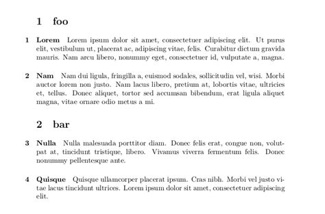 Sectioning Number Paragraphs Independently In Margin In Lyx Tex
