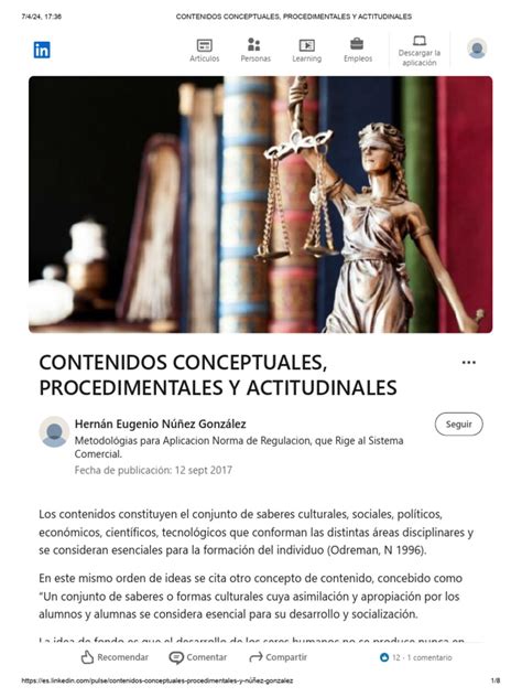 Contenidos Conceptuales Procedimentales Y Actitudinales Pdf