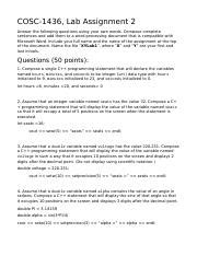 Cosc Lab Assignment Unfinished Docx Cosc Lab Assignment