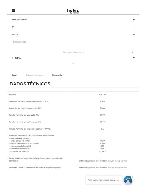Holec Sp100 Pdf Fusível Elétrico Eletromagnetismo