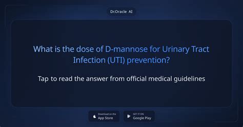 What Is The Dose Of D Mannose For Urinary Tract Infection Uti Prevention