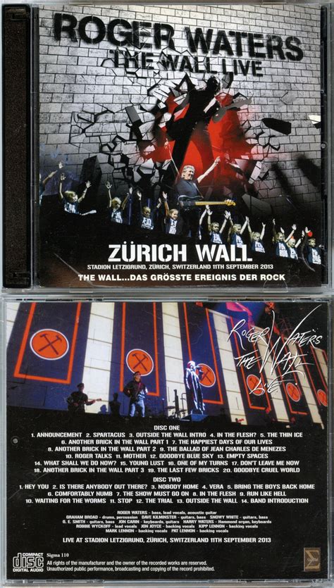 Roger Waters Zurich Wall 2 Cd Set Sigma Stadion Letzigrund