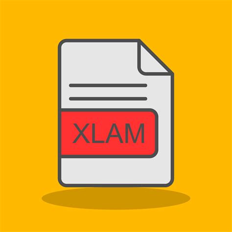 Xlam File Format Filled Shadow Icon 44187345 Vector Art At Vecteezy