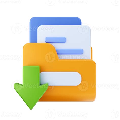3d file folder icon illustration 22051734 png