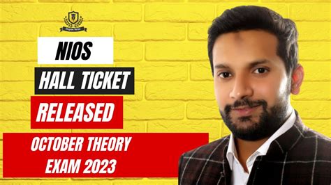 Nios Hall Ticket Download Procedure Nios Big Update Nios October 2023