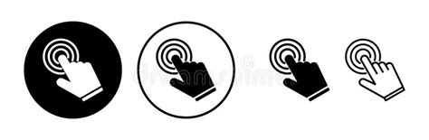 Click Icon Cursor Icon Vector Pointer Sign Stock Vector