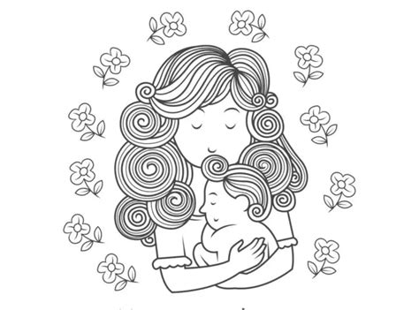 نقاشی روز مادر جدید ، ساده و زیبا برای ایده و رنگ آمیزی