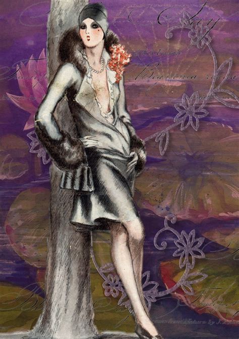 Download Flapper Purple Vintage Royalty Free Stock Illustration