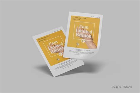 Premium PSD Floating Flyer Mockup