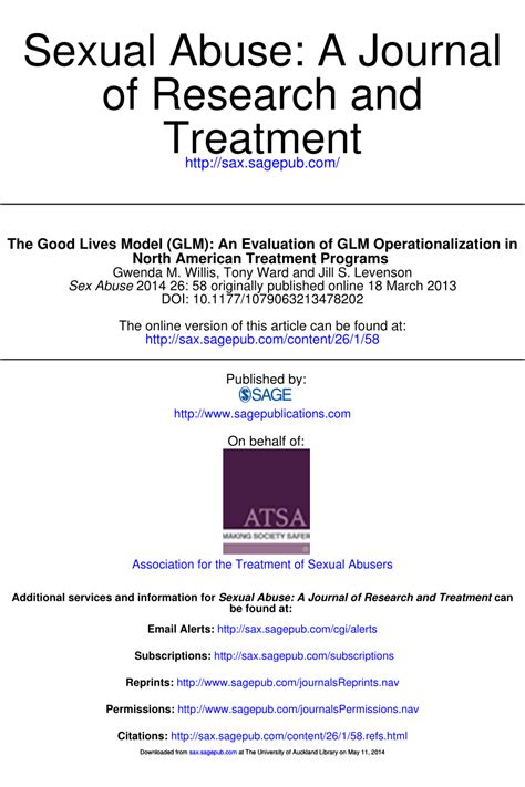 Pdf The Good Lives Model Glm An Evaluation Of Glm