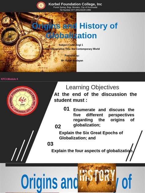 Ppt 4 Origin And History Of Globalization Pdf Globalization