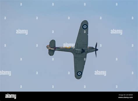 Raf Battle Of Britain Memorial Flight Hurricane Displaying At Blackpool