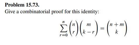 Solved Problem 1573 Give A Combinatorial Proof For This