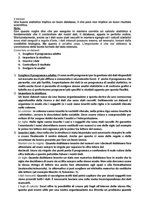 Seminario Analisi Dei Dati Teoria Docsity