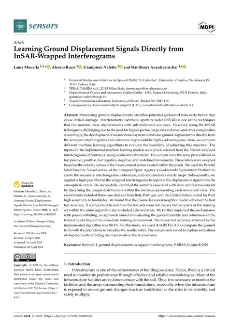 Pdf Learning Ground Displacement Signals Directly From Insar Wrapped