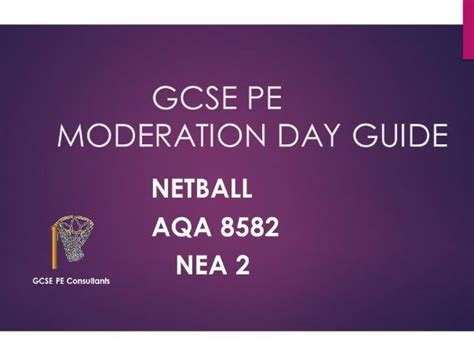 Gcse Pe Moderation Day Guide Netball Aqa 8582 Nea2 Teaching Resources