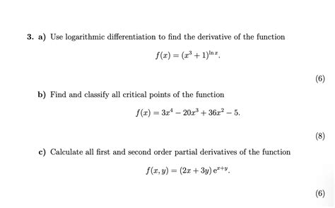 solved a ﻿use logarithmic differentiation to find the