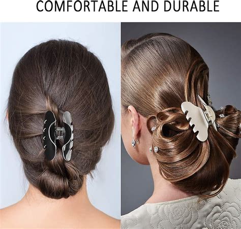 Large Acrylic Hair Claw Clips 4pcs Plastic Hair Claw Clamp With Non