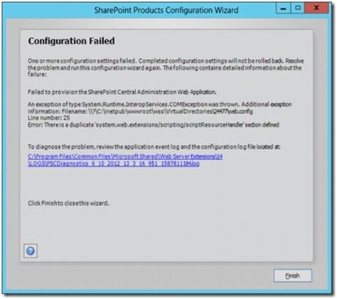 Share Point Products Configuration Wizard