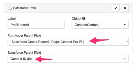 create salesforce records from specific form pages