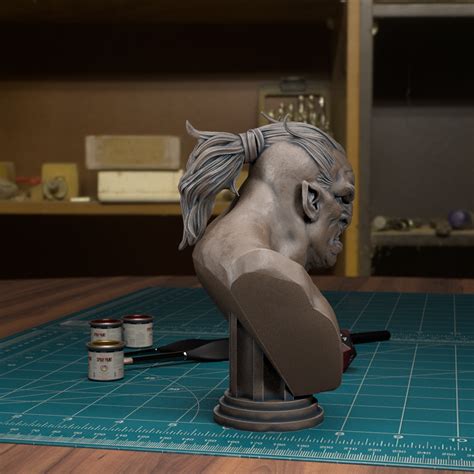 Stl Datei Ork Büste Pre Supported ・design Für 3d Drucker Zum