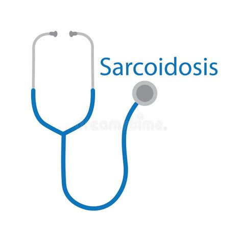 Sarcoidosis Word And Stethoscope Icon Stock Vector Illustration Of
