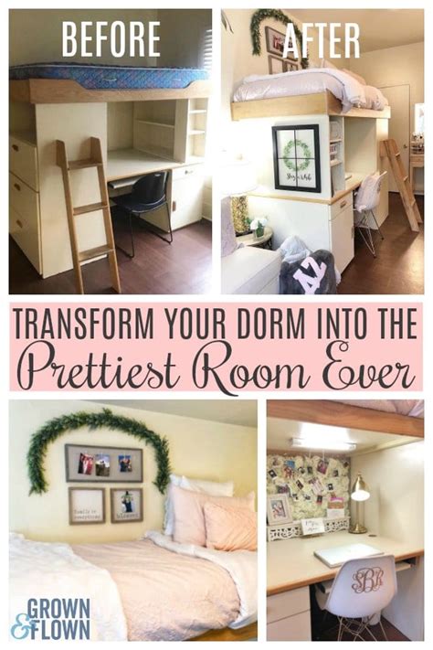 How To Create A Pretty Dorm Room For 2020 Before And After Photos