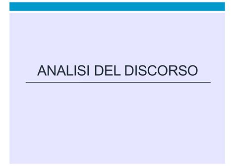 Analisi Del Discorso Docsity