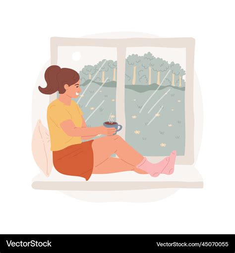 Time To Be Alone Isolated Cartoon Royalty Free Vector Image