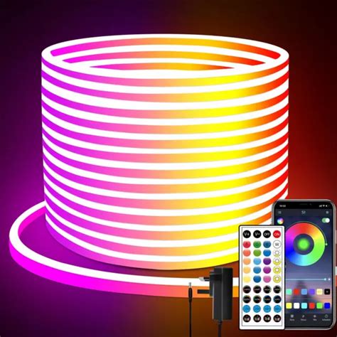 SEGRASS LED NEON Lights Strip 20M DC 24V RGB LED Neon Light Strip APP