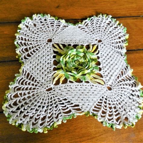 White Tatted Doily Etsy