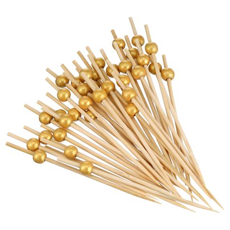 Walmart Gold Pearl 250 Pcs 47 Inch Bamboo Cocktail Picks Reusable