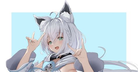 バーチャルyoutuber 白上フブキ うろのイラスト Pixiv