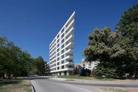 Sharp Triangular Balconies Define This Residential Block Designed By