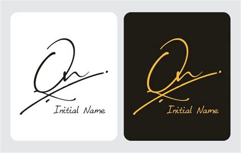 Premium Vector Qn Q N Initial Handwriting Qn Initial Handwriting
