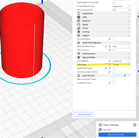 unable to slice 0 4mm thick cylinder ultimaker cura ultimaker