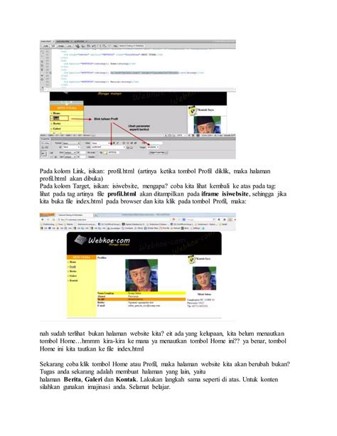 cara membuat website dengan dreamweaver docx