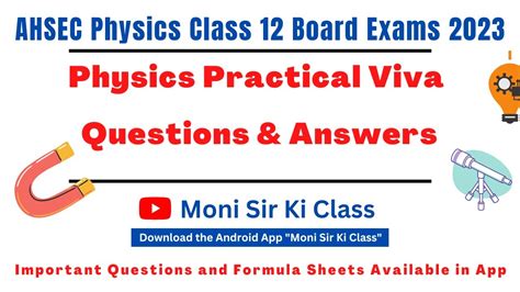 Physics Practical Viva Questions And Answers Class 12 Physics Board