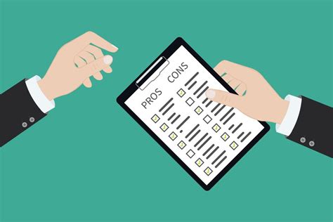 Premium Vector In Hand Pros Cons Concept On Decision Making Process