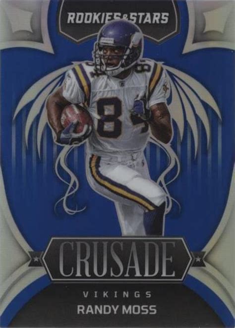 2022 Panini Rookies And Stars Crusade Blue Prizm Cr 23 Randy Moss 50