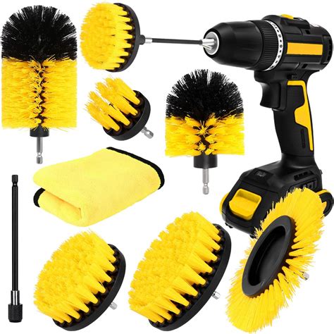 Brosse de Nettoyage pour Perceuse 4 Pièces Brosse Rotative Nettoyage
