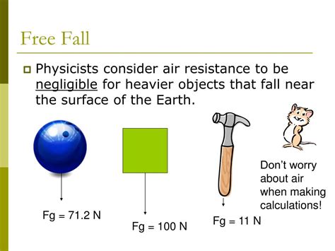 PPT Air Resistance Free Fall Motion And Falling Objects PowerPoint