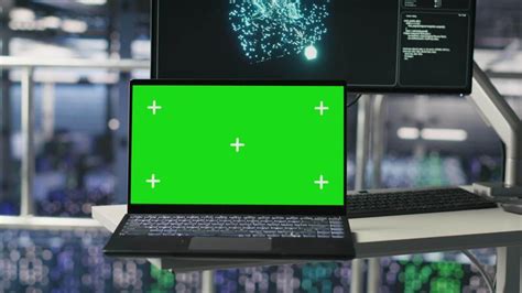 Server Hub Isolated Screen Laptop Monitoring Systems Processing Deep Learning Datasets For Ai