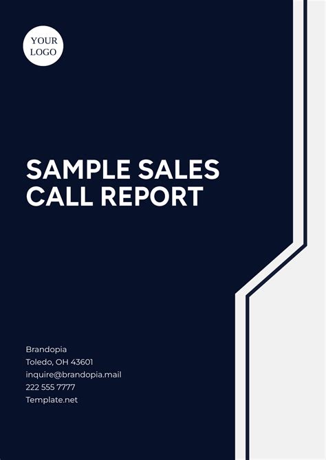 Free Daily Call Report Template To Edit Online