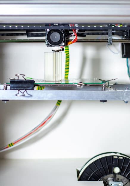 Premium Photo 3d Printer Internal Structure Close Up Of Printing
