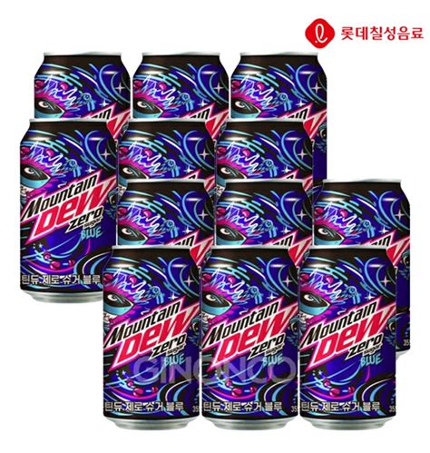 롯데칠성 마운틴듀 제로 슈거 블루 355ml 12캔 탄산 음료 베리 제로 칼로리 티몬